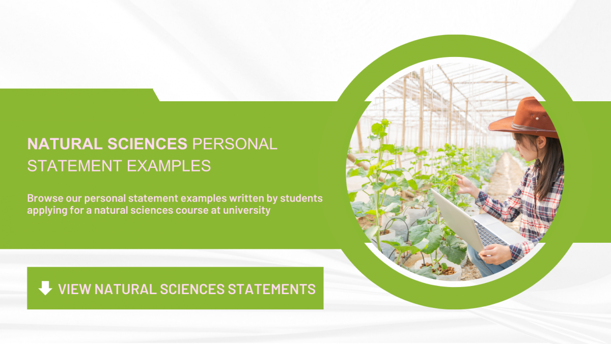 Natural Sciences Personal Statement Examples | Studential.com